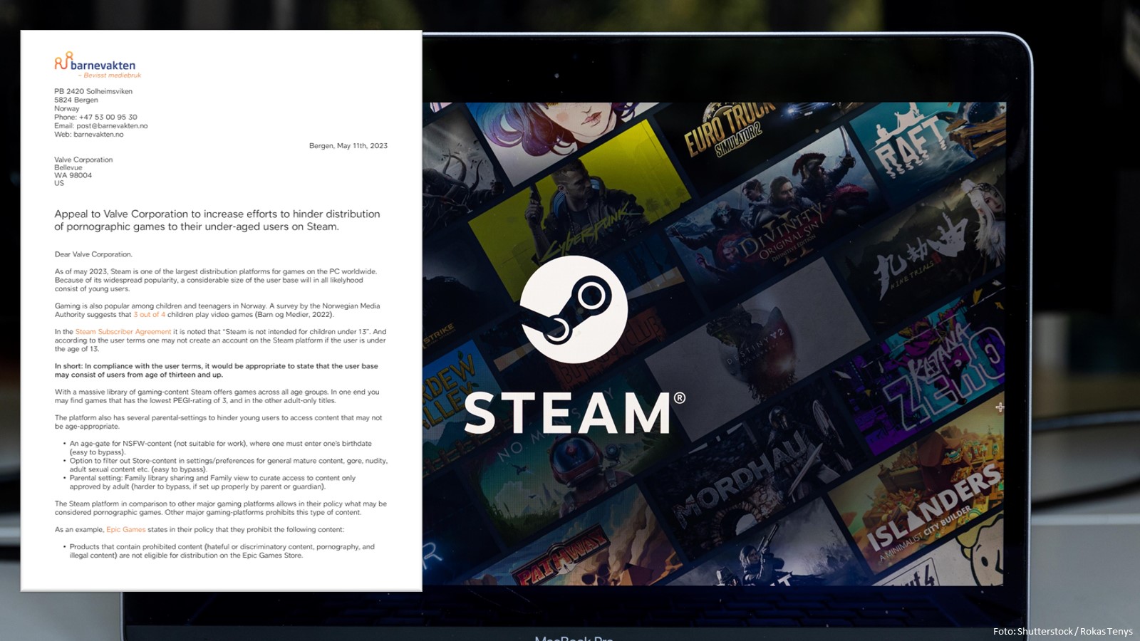 Barnevakten klager til Steam: Enkelt for unge å laste ned grove ...